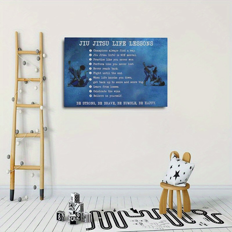 Jiu Jitsu Life Lessons Canvas Wall Art Poster Frameless - Temu