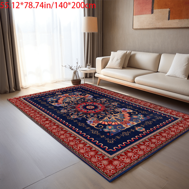 Elegant Traditional Style Polyester Area Rug Non slip Gold - Temu