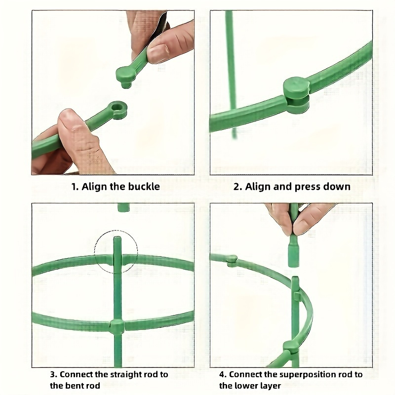 Multi tier Connectable Plastic Plant Support Stakes Garden - Temu
