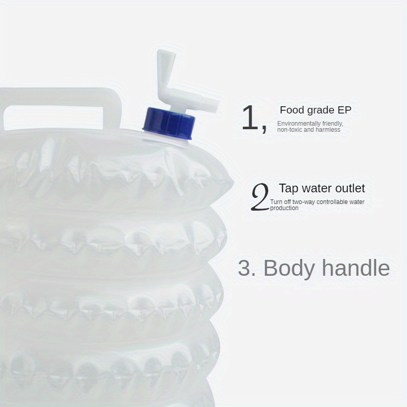Collapsible Water Container Faucet Portable Pe Folding - Temu