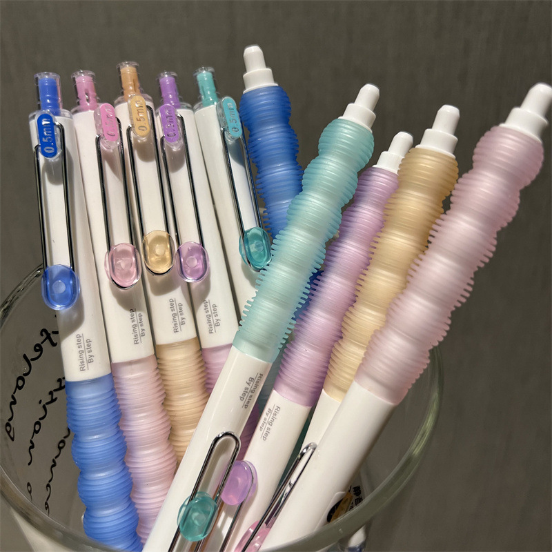 5-piece Sleek Silent Click Pens, Cute & Stylish St Tip, Quick-dry Black ...