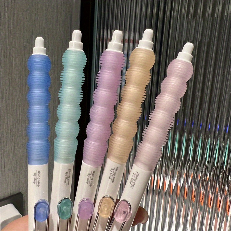 5-piece Sleek Silent Click Pens, Cute & Stylish St Tip, Quick-dry Black ...