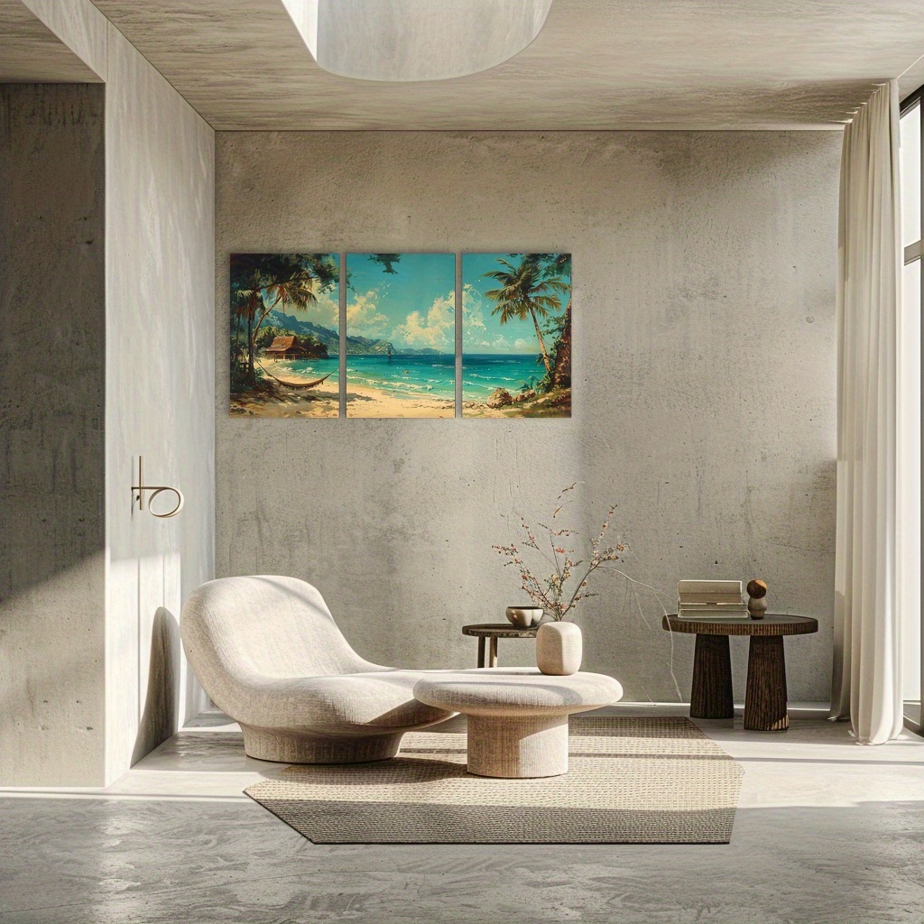 Resort Canvas Art Set Unframed Palm Trees - Temu