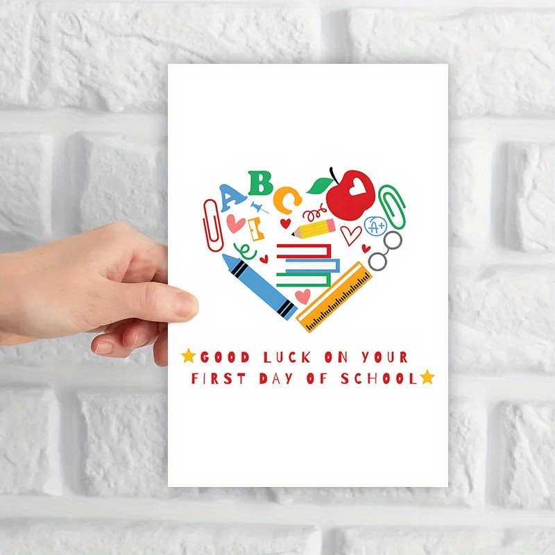 Back School Greeting Card Students – Paper Good Luck Card - Temu