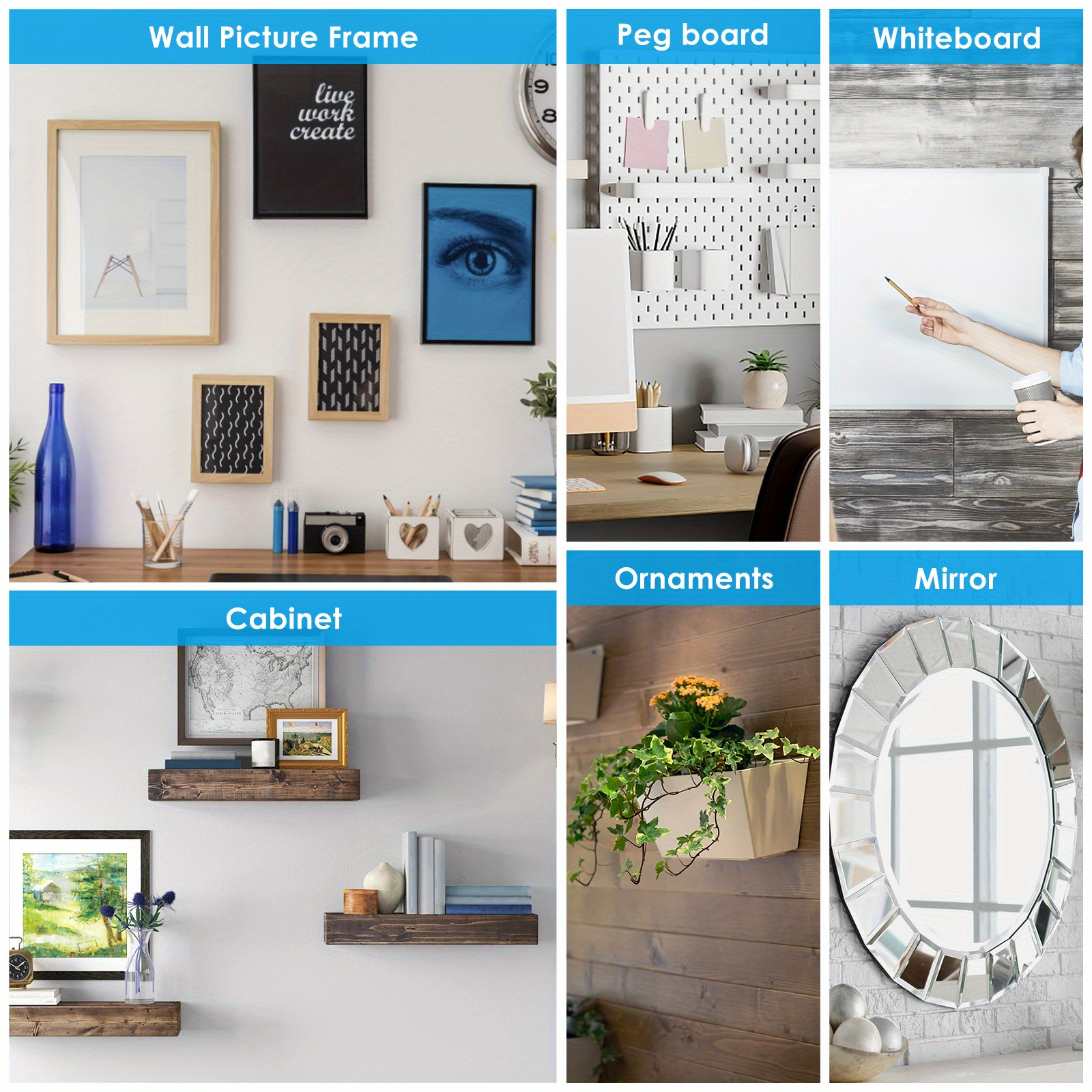 4pcs Metal Picture Hangers, Heavy Duty Aluminum Clips With Screws ...