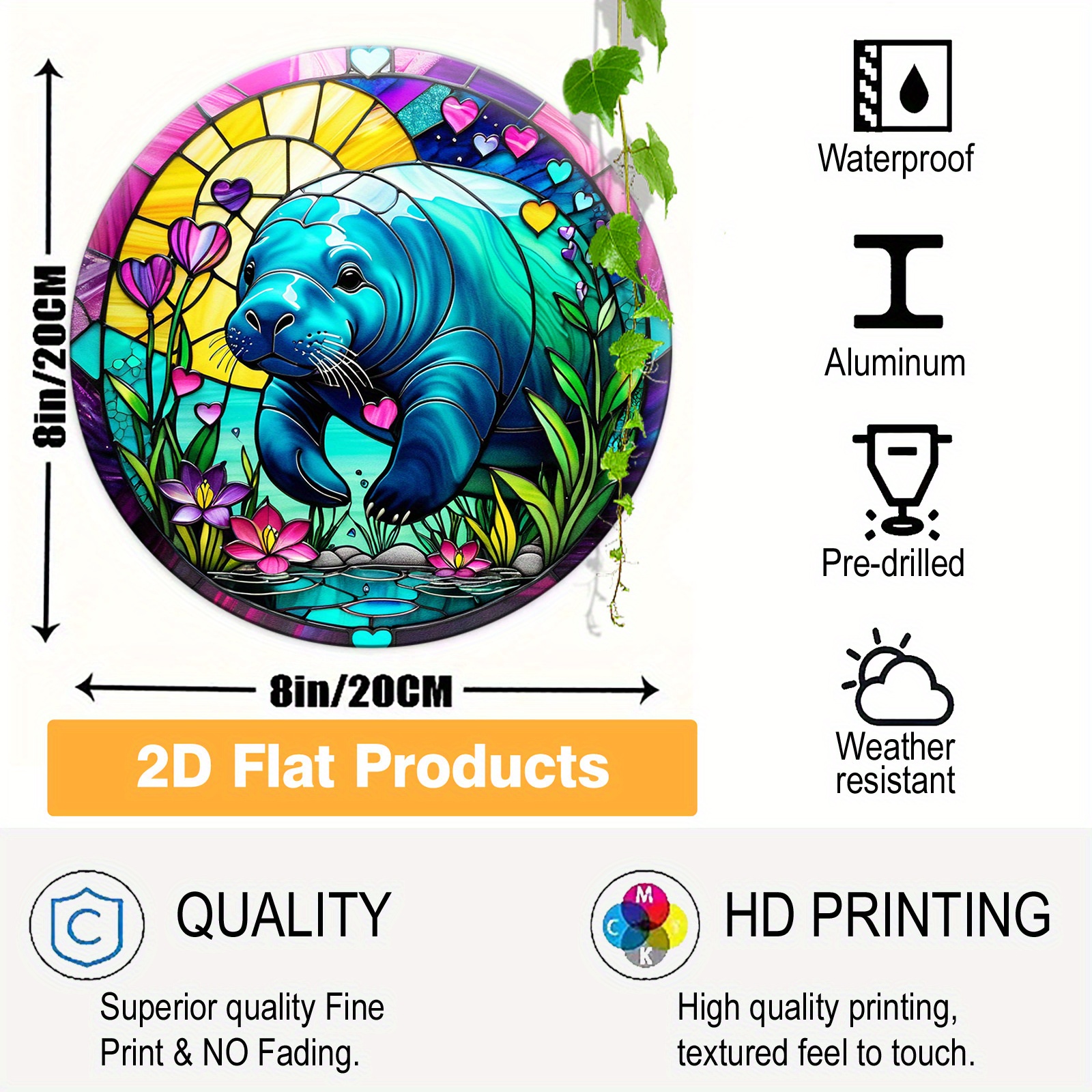 Panneau Mural En Aluminium Manatee 1 Pièce Impression - Temu Canada