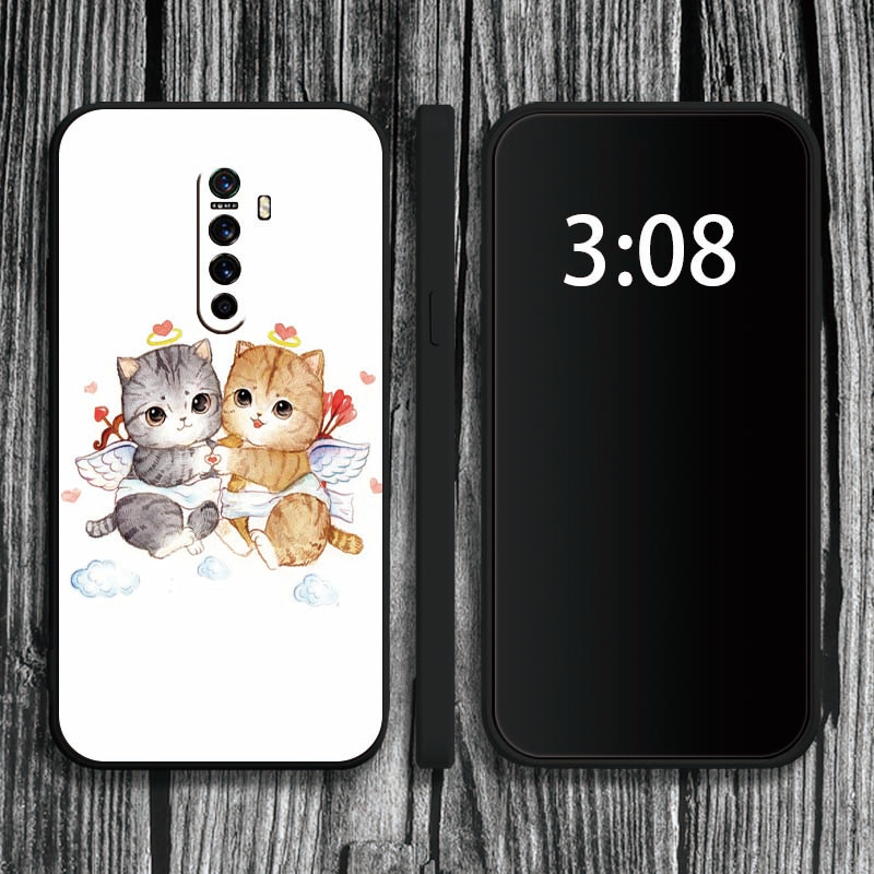 Love Kitten Matte Soft Tpu Phone Case Oppo Reno Ace X2 F5 Temu
