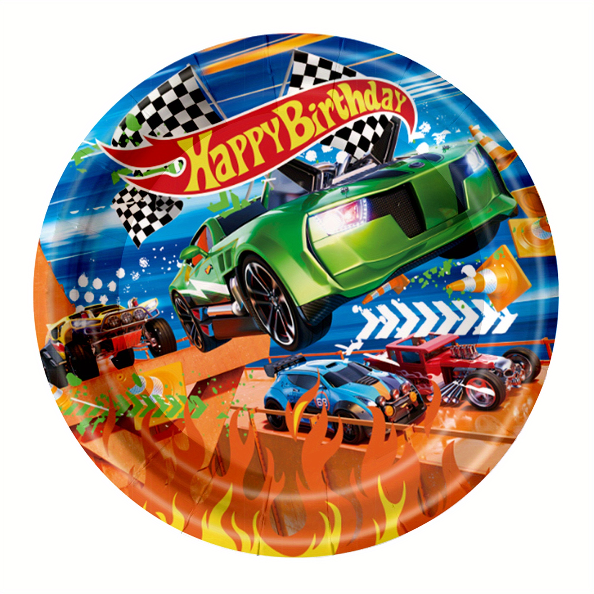 Race Car Themed Party Supplies Set 16 Guests – Happy - Temu Australia