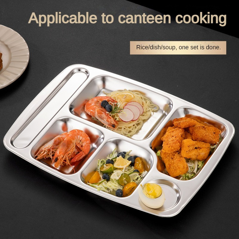 304 Stainless Steel Dinner Plates Food Grade Divided Serving - Temu