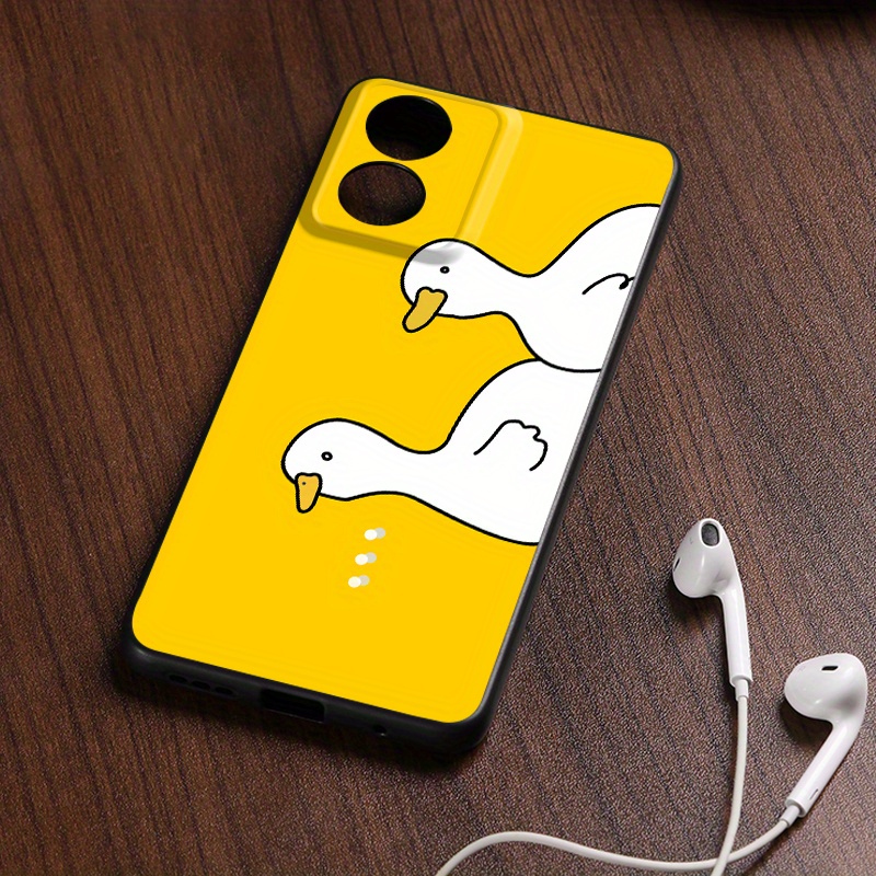 Luxury Silicone For Motorola G54 G60 Pattern Two Ducks Phone Case For ...