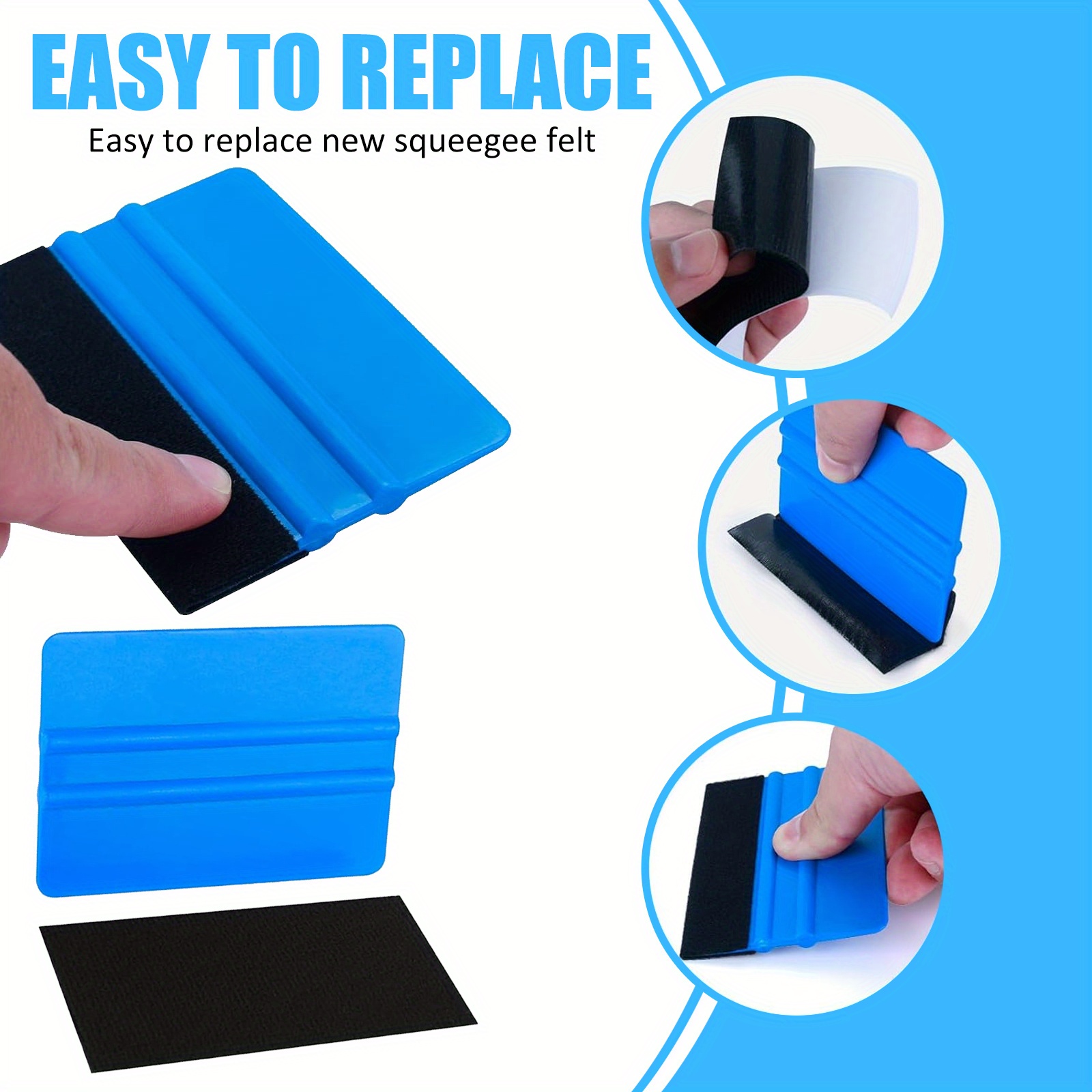 Vinyl Wrap Squeegee Set Anti slip Felt Edge Portable Car - Temu United