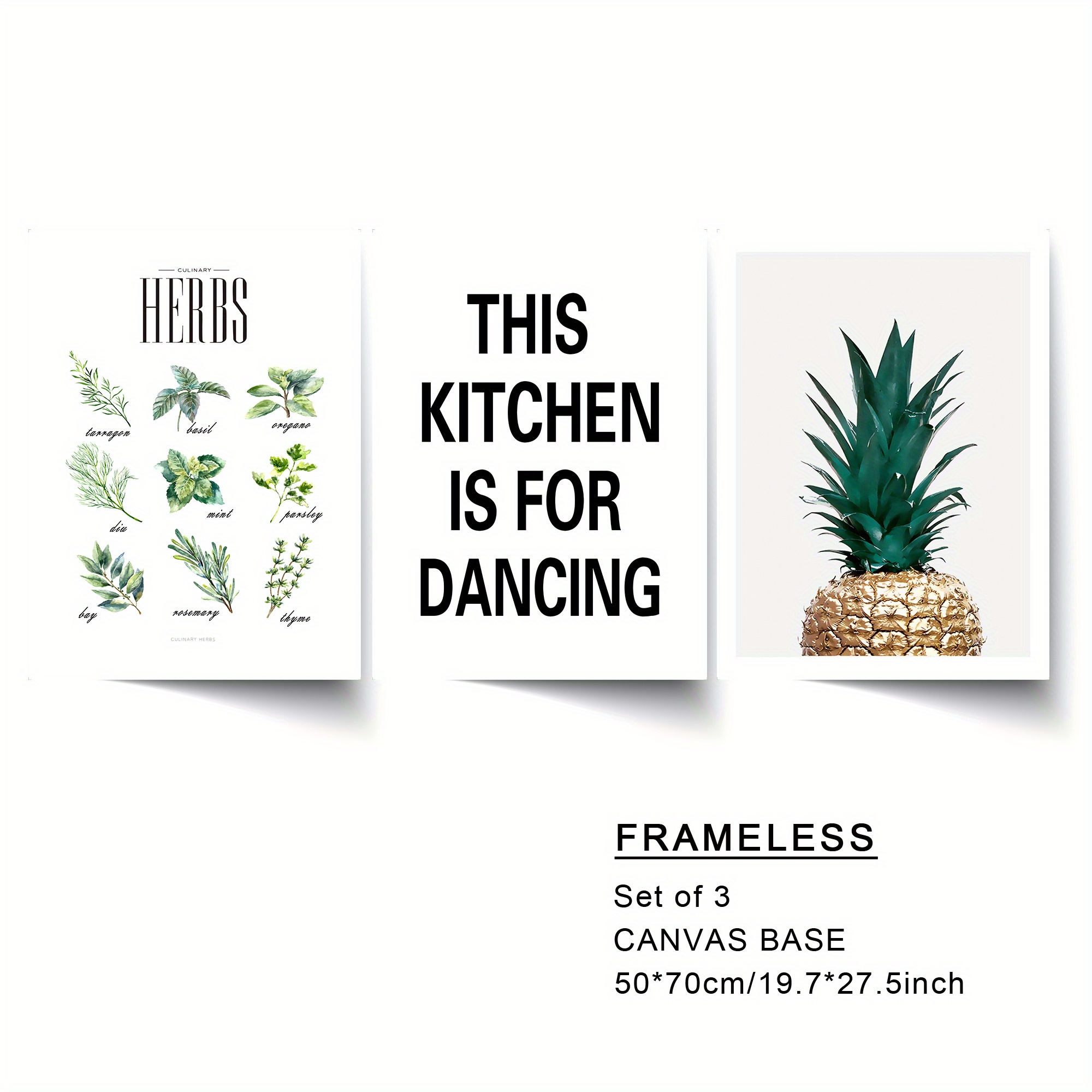 Canvas Wall Art Frameless Cactus Pineapple - Temu