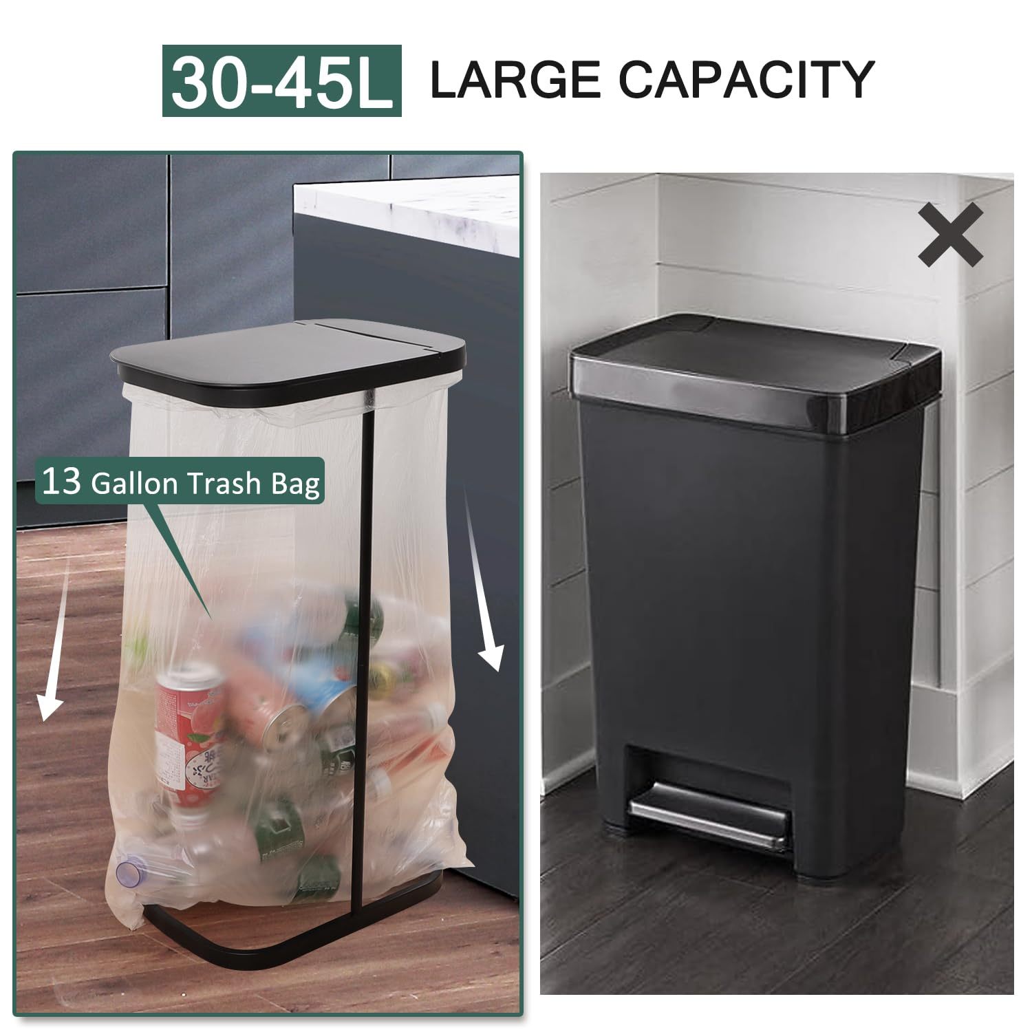 Stainless Steel 13 gallon Trash Garbage Bag Holder Temu United Kingdom