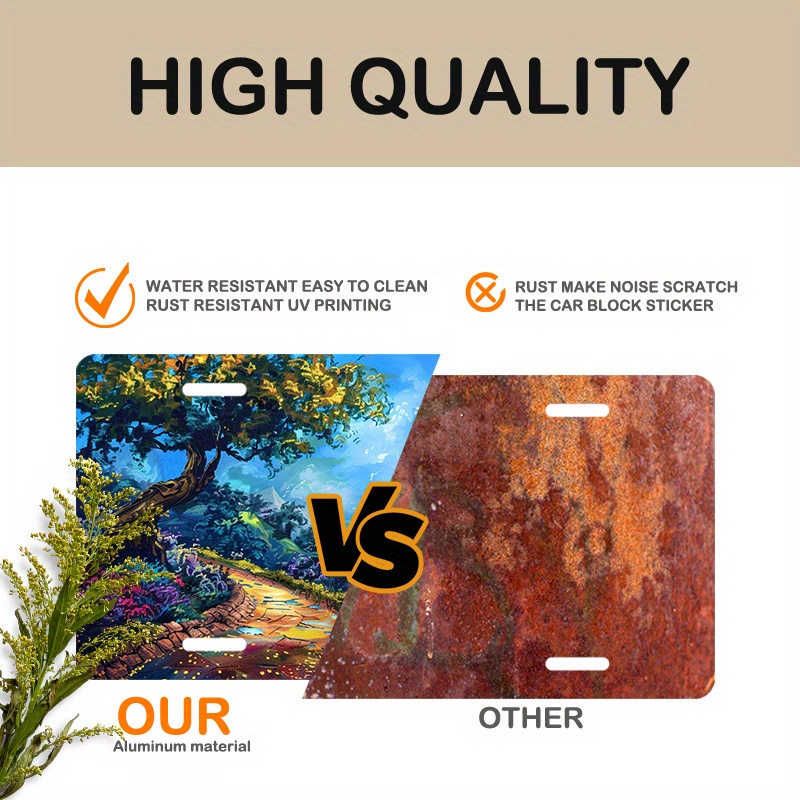 Car License Plate: Wizard Oz Inspired Artwork - Temu