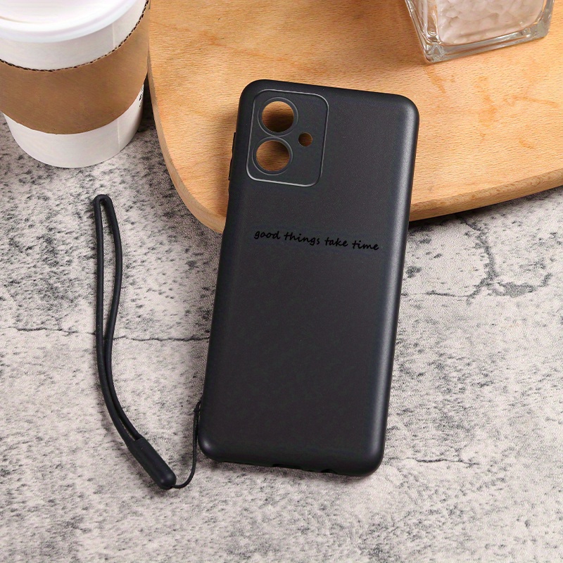 Luxury Silicone Lanyard Case For Motorola Pattern Black Letter Phone ...