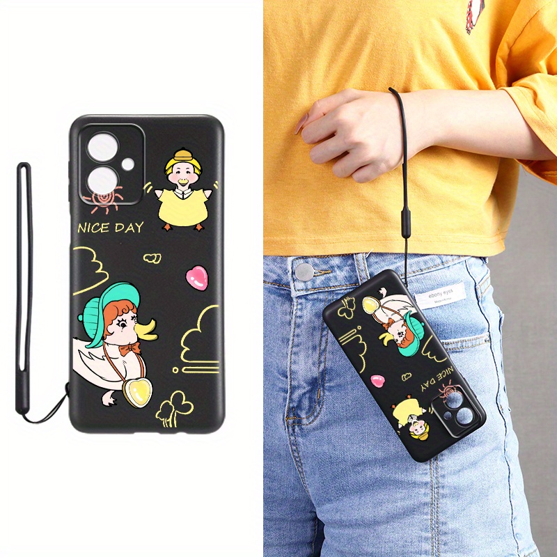 Luxury Silicone Lanyard Case Motorola Pattern Anime Duck - Temu Canada