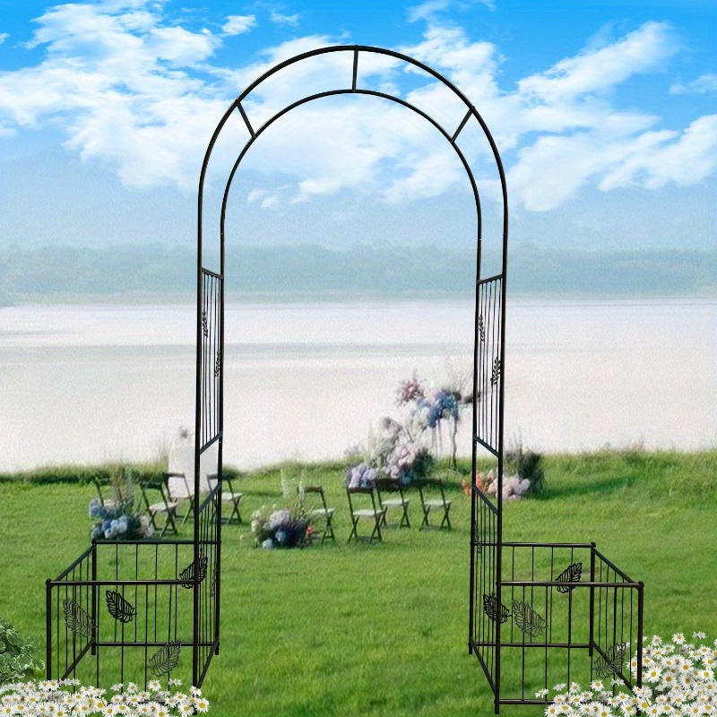 Metal Garden Arch Garden Arbor Trellis Climbing Plants - Temu