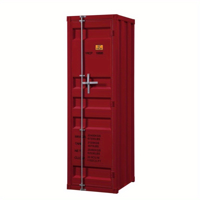 Acme Cargo Wardrobe (single Door) Red Product Add Luster - Temu