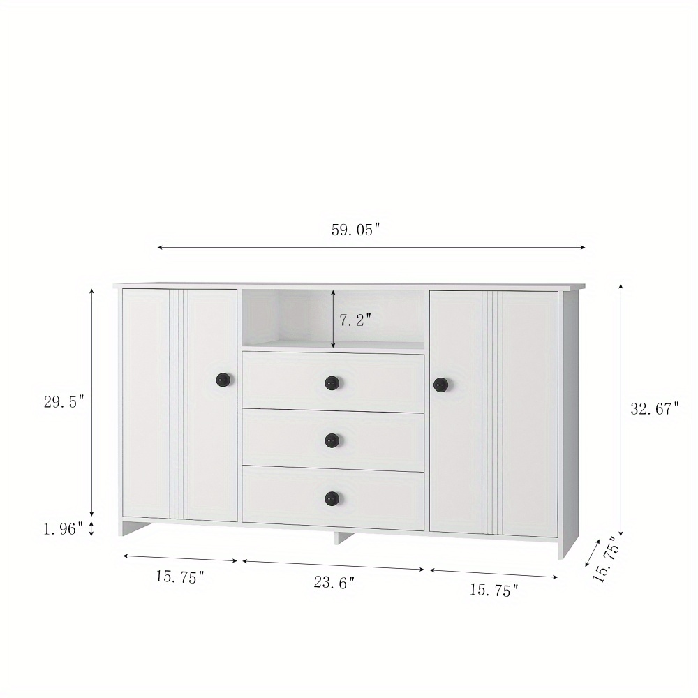Sideboard Buffet Cabinet Storage Modern Kitchen Buffet - Temu