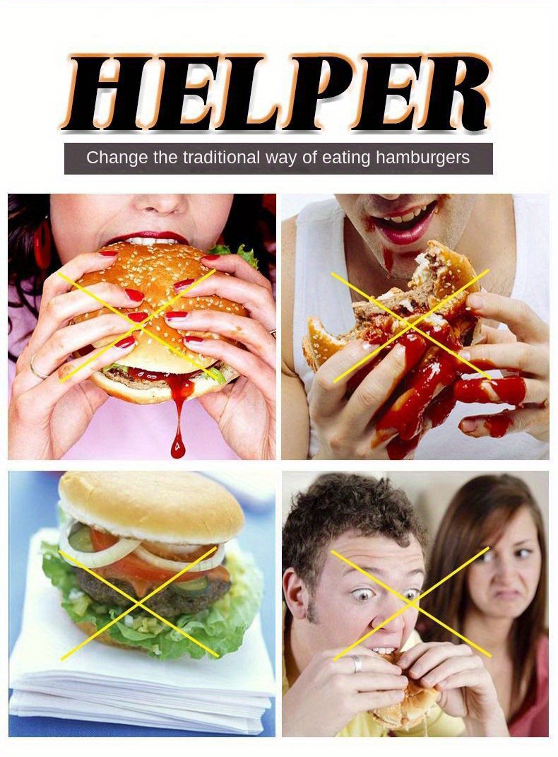 Silicone Burger Holder – Reusable Anti spill Hamburger Press - Temu