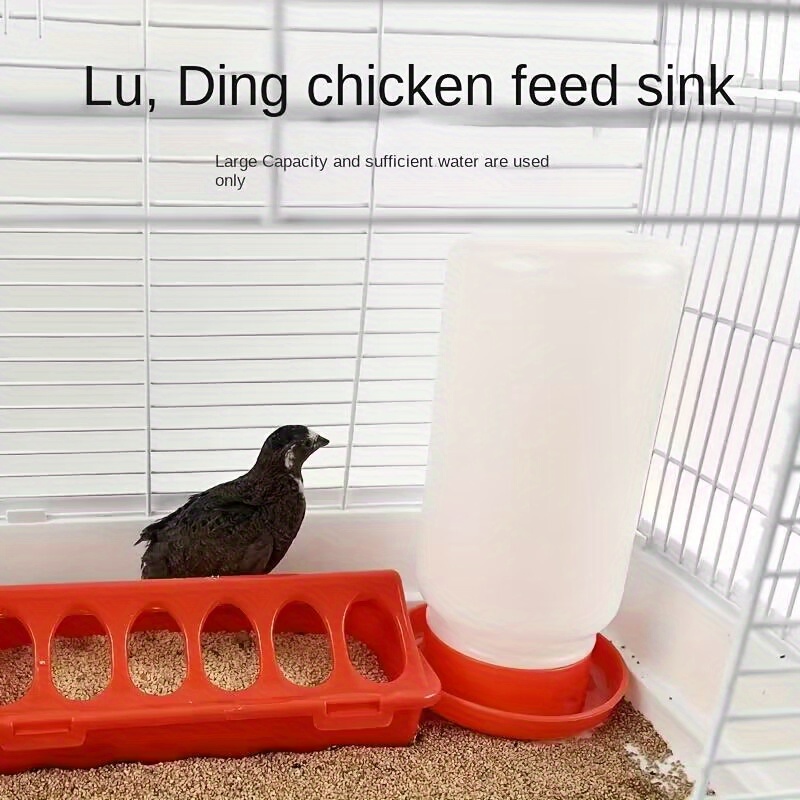 1 пакет пластмасова хранилка за птици с вграден воден Temu Bulgaria