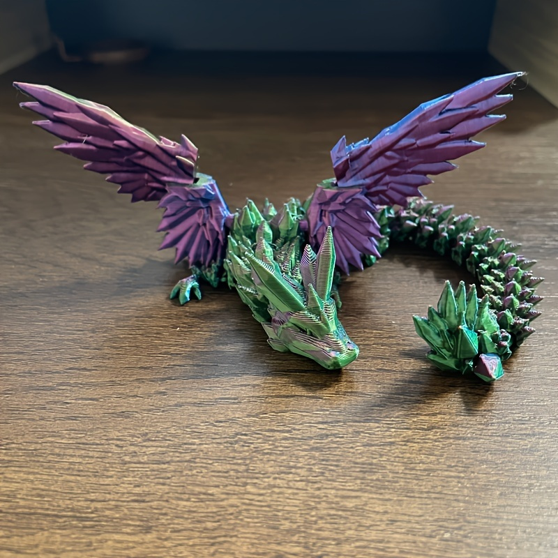 3d Printed Dragon Figurine Expandable Wings Flexible Joints - Temu