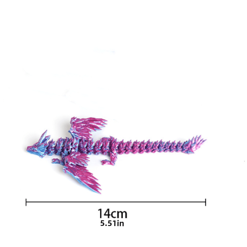 3d Printed Dragon Figurine Expandable Wings Flexible Joints - Temu