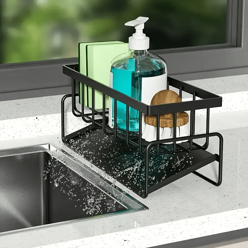 Space saving Kitchen Sink Organizer Durable Carbon Steel - Temu