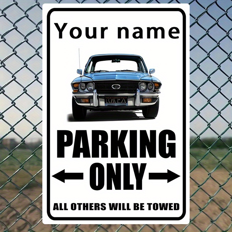 Custom Text Metal Sign: Personalized Parking Space - Temu