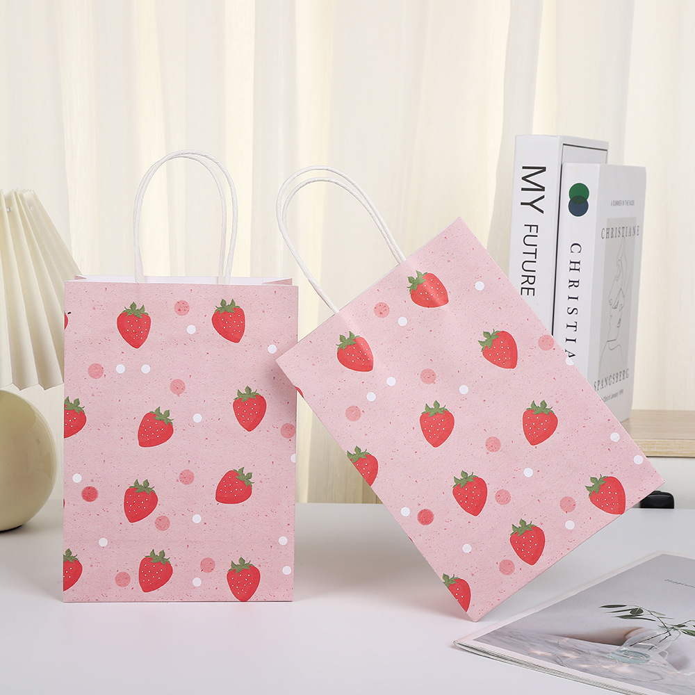 Strawberry Cartoon Gift Bags Perfect Birthdays Party Favors - Temu Canada