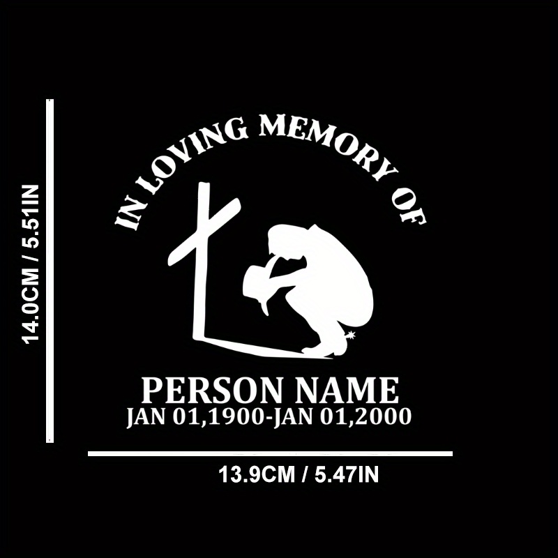 Custom In Loving Memory Sticker Personalized - Temu