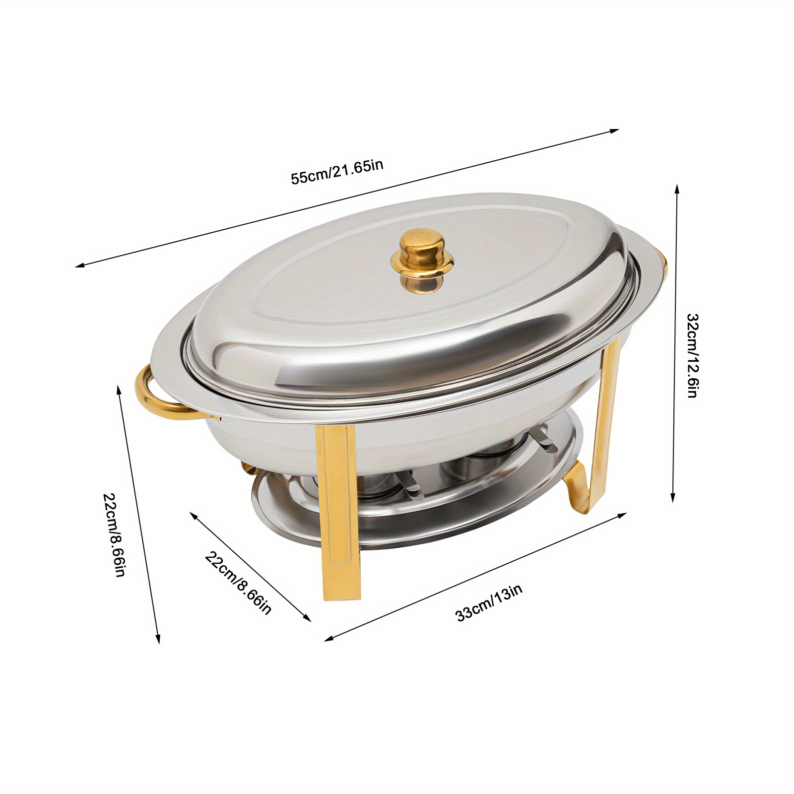 Stainless Steel Chafing Dish Buffet Set 5.5 /1.45 - Temu