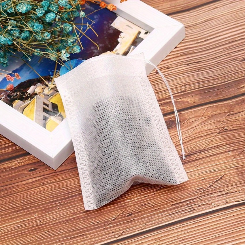 Disposable Tea Filter Bags Drawstring Herb Infusion Sachets - Temu
