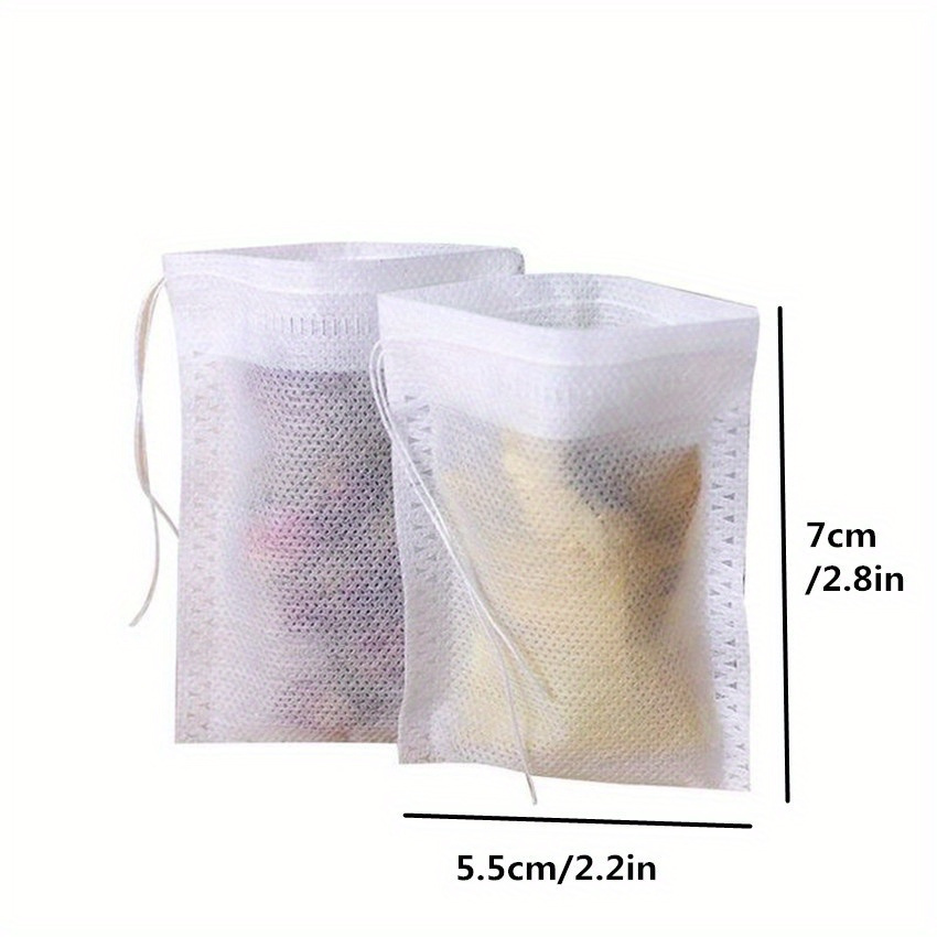 Disposable Tea Filter Bags Drawstring Herb Infusion Sachets - Temu