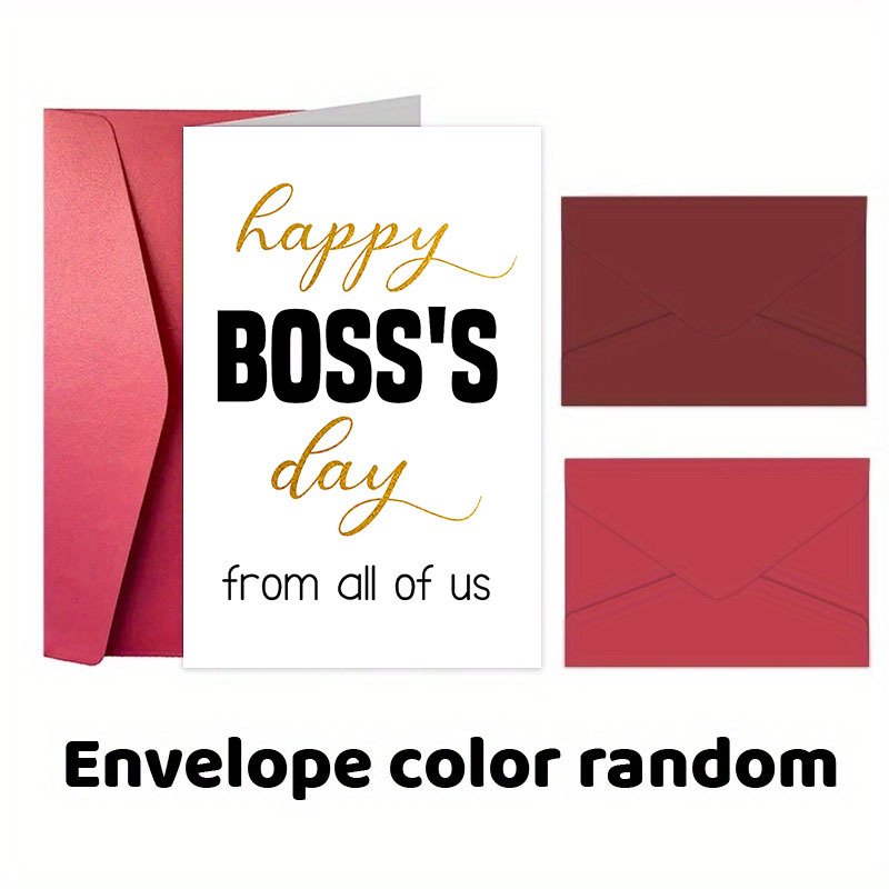 1pc Happy Boss's Day Greeting Card, 4.7x7.1 Inch - Appreciation Thank ...