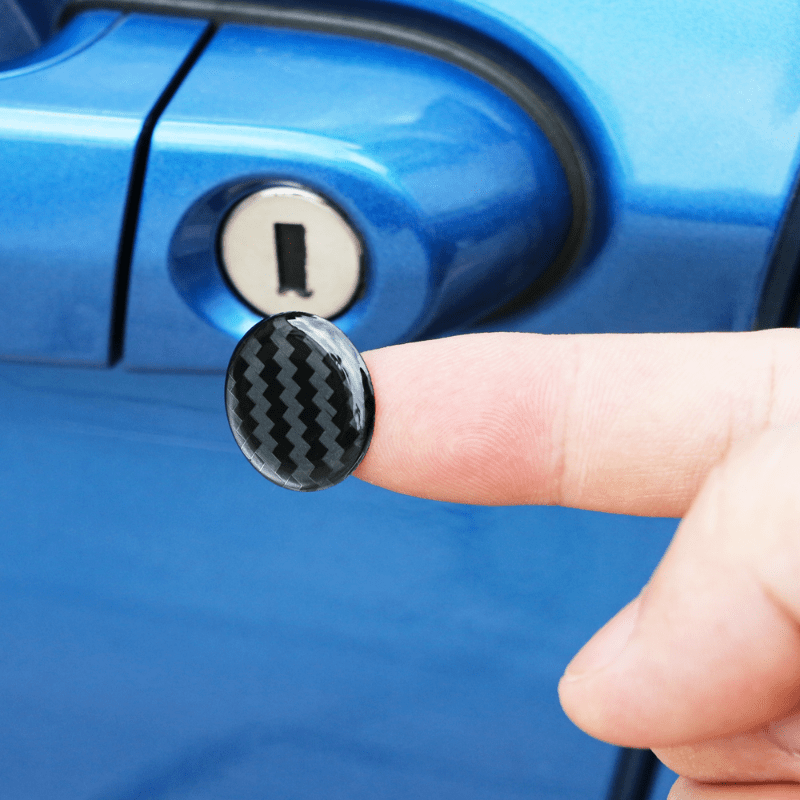 4pcs Car Door Lock Keyhole Covers Sleek Vehicle Exterior Protection Accessories