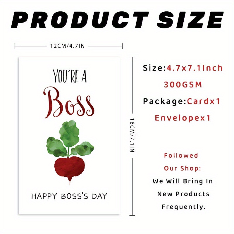 Boss's Day Greeting Card Paper Card Boss Funny Leadership - Temu Italy