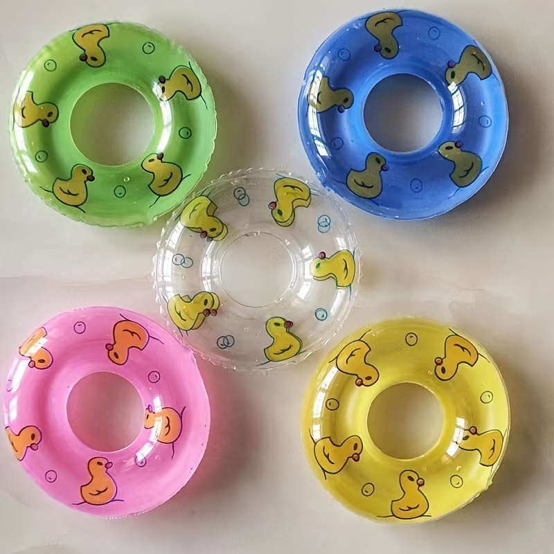 Mini Inflatable Swim Ring Set Small Parrots Cute Duck - Temu