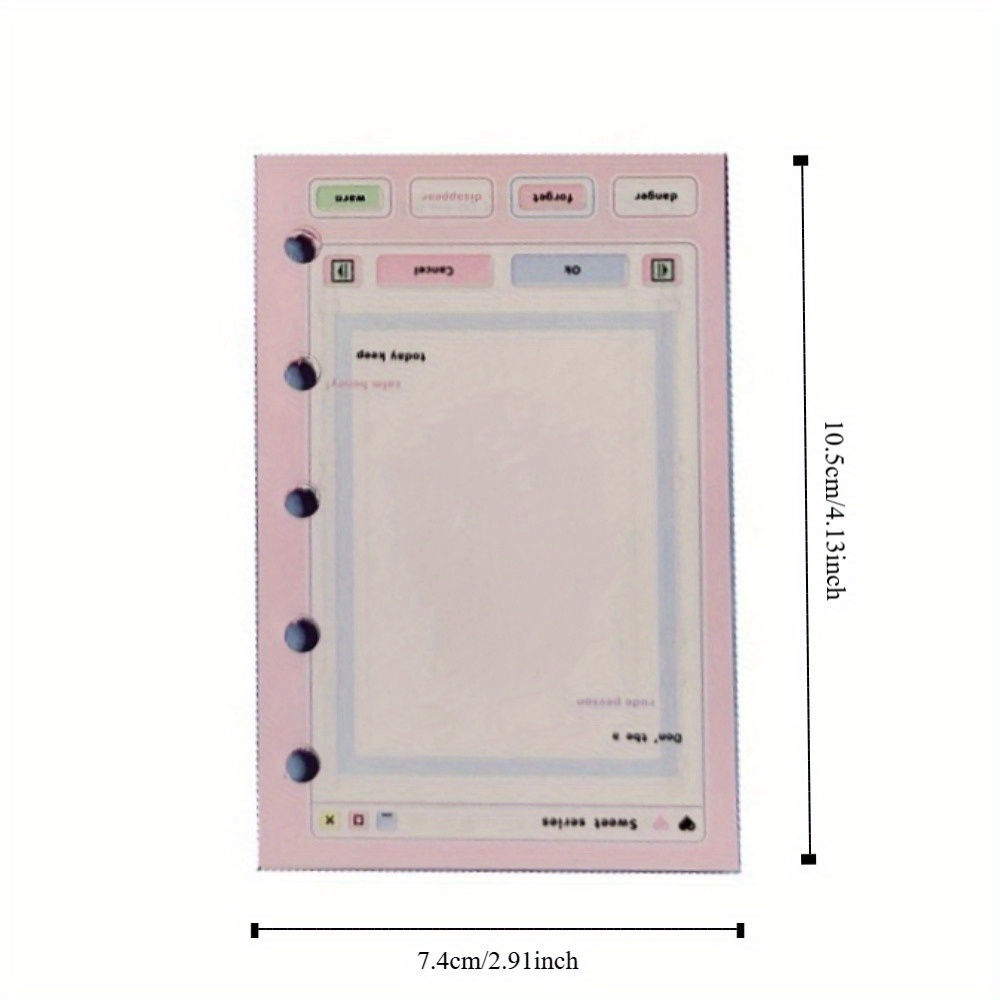 5 hole m5 a8 loose leaf refill paper detachable y2k notebook - Temu