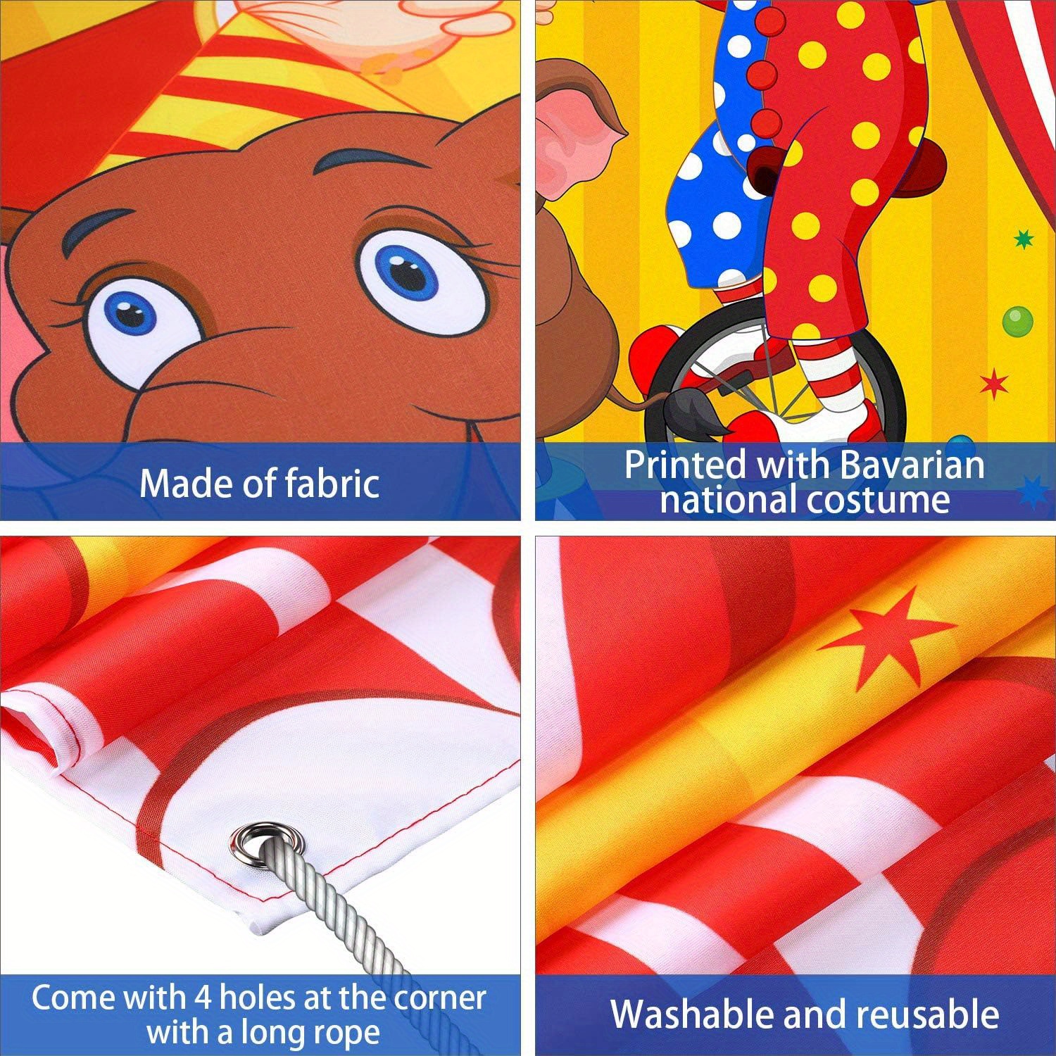 Carnival Circus Party Photo Banner Vinyl Backdrop Birthdays - Temu