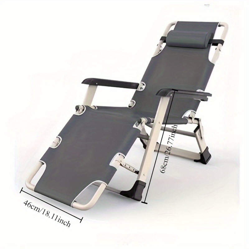 Versatile Adjustable Folding Lounge Chair Headrest Perfect - Temu
