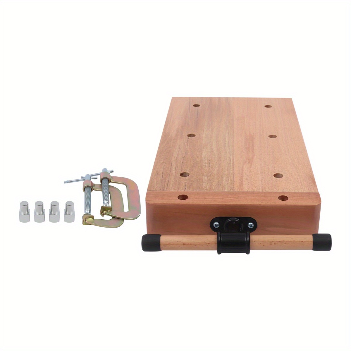 Hard Wood Workbench Portable Wood Vise Workbench Metal Frame Workbench ...