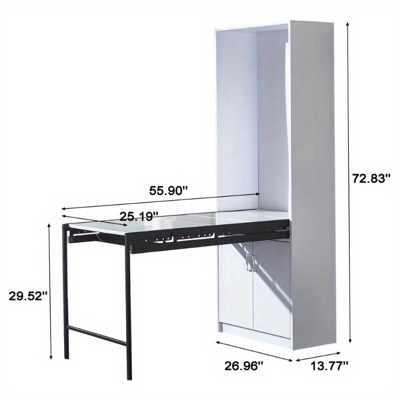 Murphy desk with storage store
