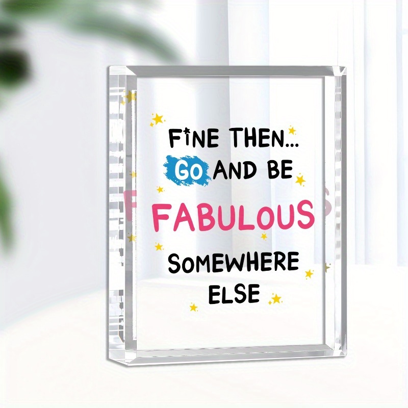 Acrylic Farewell Gift Frame Humorous Colleague Leaving - Temu