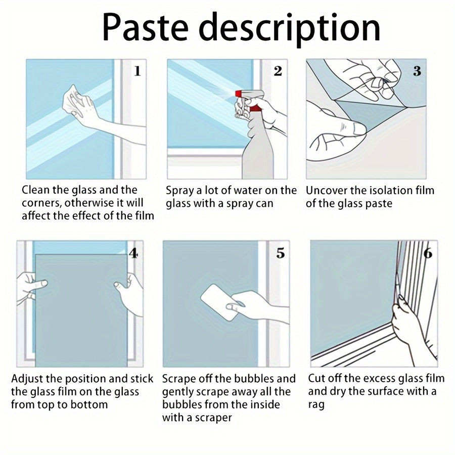 Self Pvc Glass Static Window Film Window Sticker - Temu
