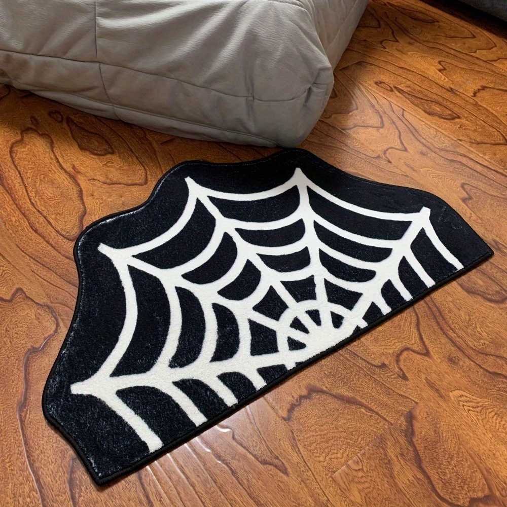 Soft Comfortable Spider Web Rug Halloween Decor Perfect - Temu