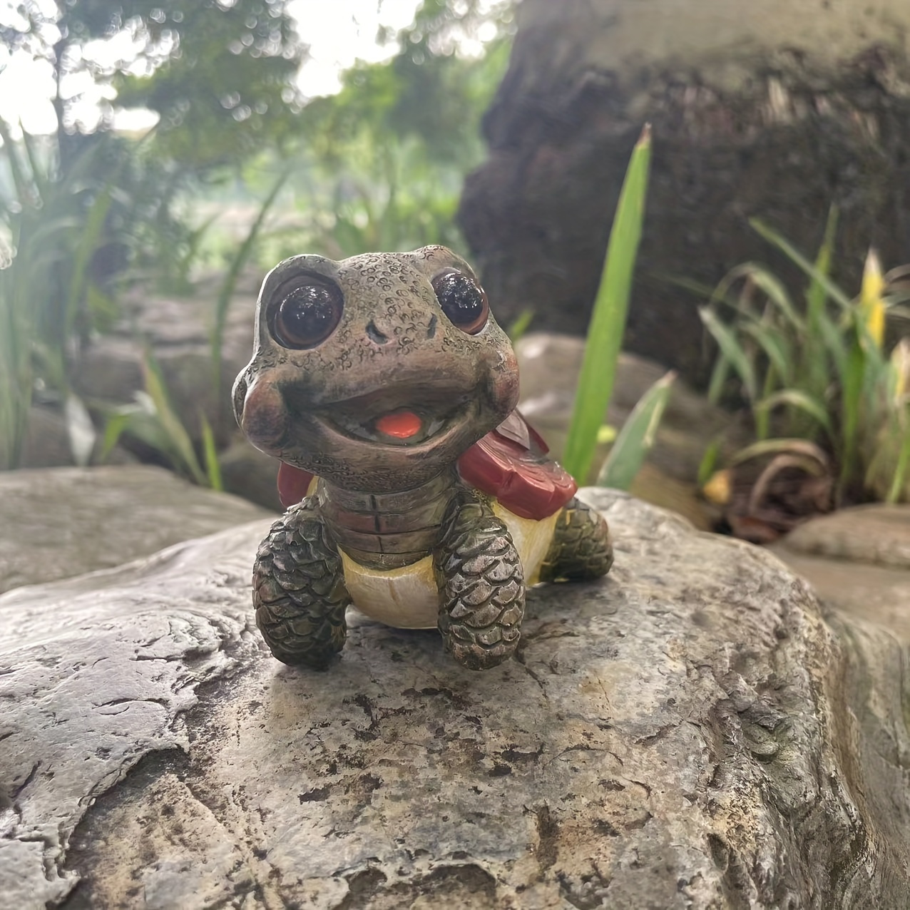 Whimsical Cartoon Turtle Resin Figurine Perfect Garden Patio - Temu