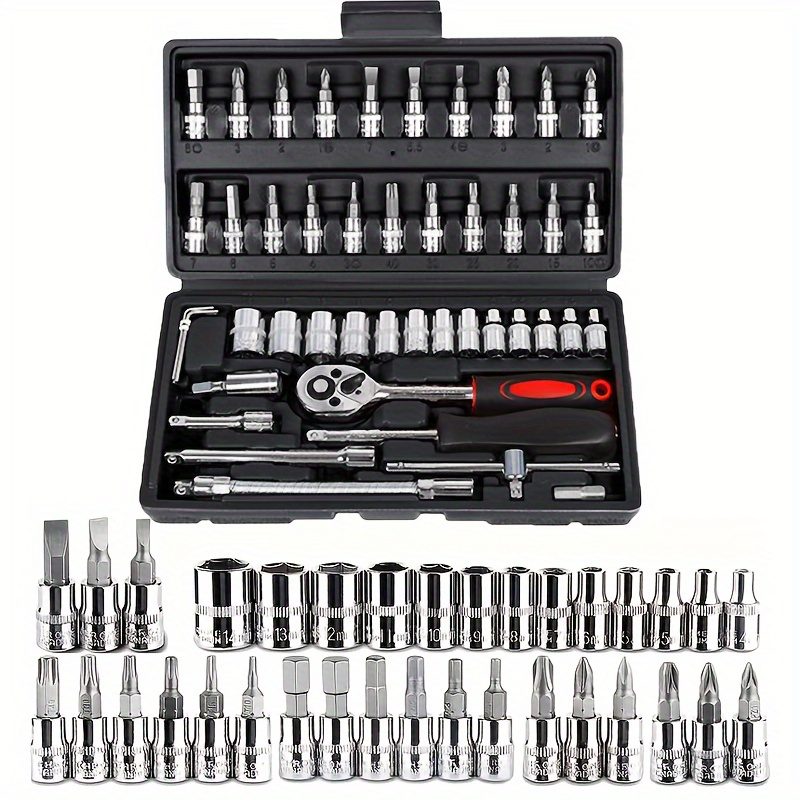 Carbon Mechanic Tool Set Ratchet - Temu