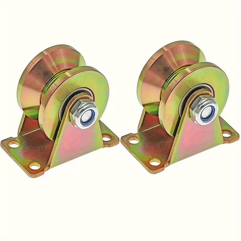 Track Pulley V shaped Steel Caster Wheel Rope Pulley - Temu