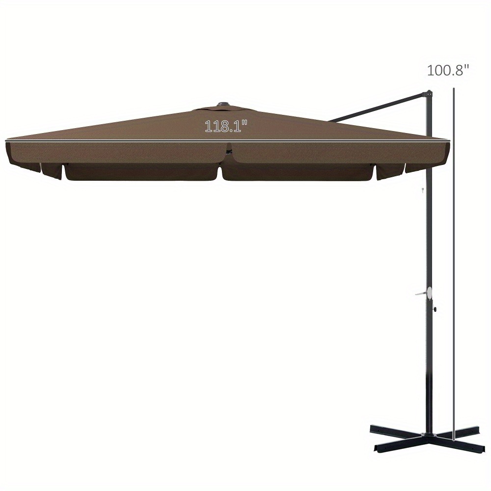 10' Cantilever Patio Umbrella Square Offset - Temu